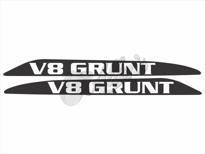 V8 Landcruiser Bonnet Scoop Stickers | Allen's Sticker's 'n' Stripes ...